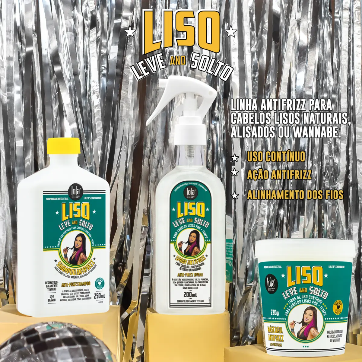 LISO LEVE E SOLTO SPRAY ANTIFRIZZ 200mL